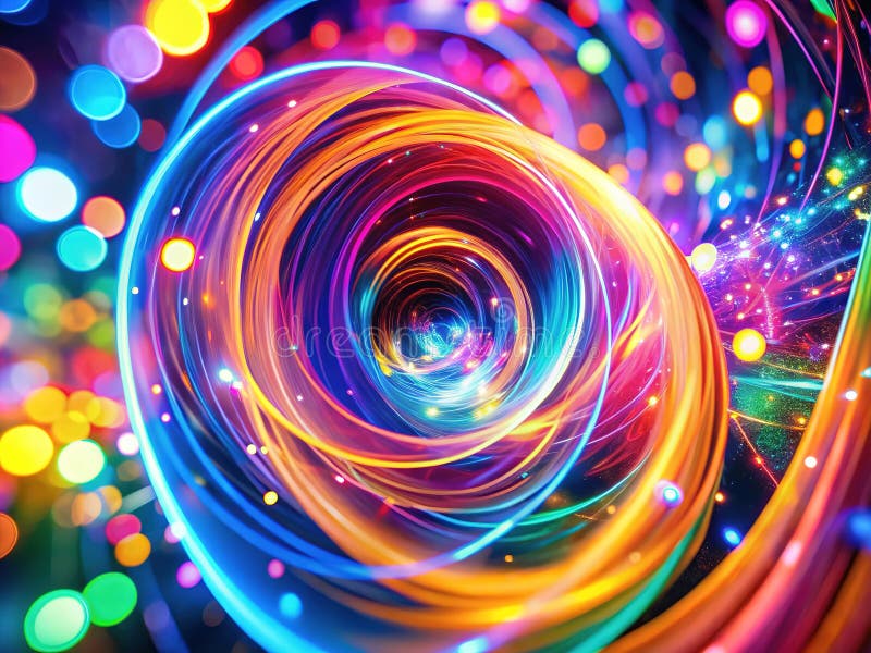 Dynamic Abstract Neon Loop Background a Glowing Colorful Visual for ...