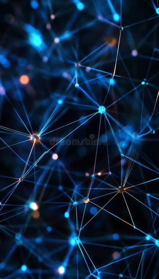Dynamic Abstract Network Background Showcasing Data Connections for ...