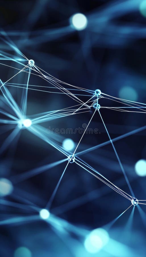Dynamic Abstract Network Background Showcasing Data Connections for ...