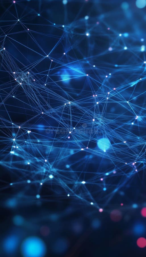 Dynamic Abstract Network Background Showcasing Data Connections for ...