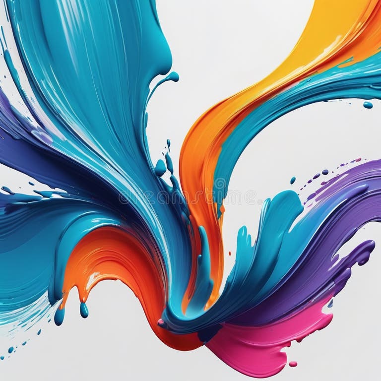 Dynamic Abstract Paint Stroke Design for a Modern Tech Website Evoking ...