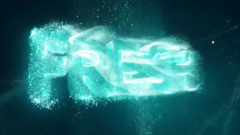 Dynamic Abstract Particle Animation with Glowing Text "FRESH Stock ...