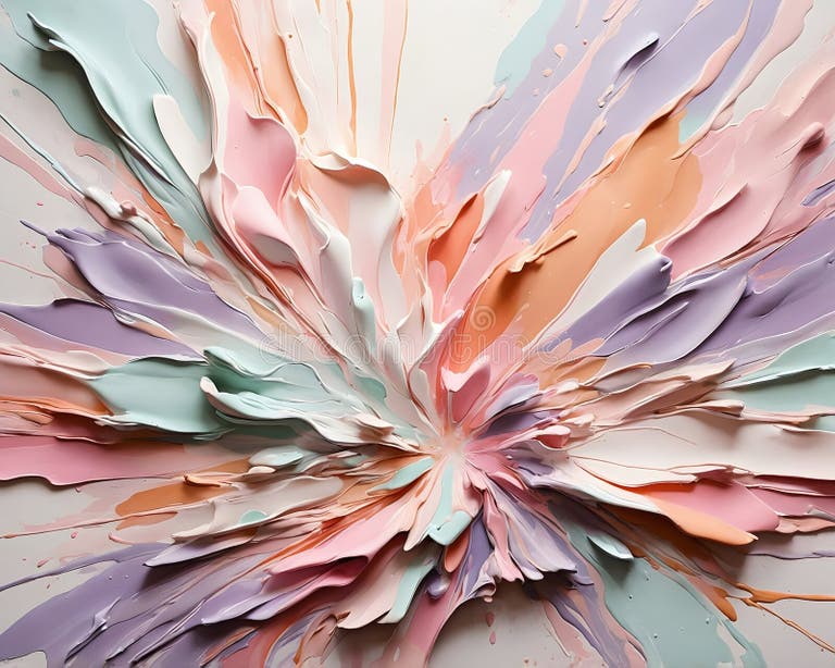 Dynamic Abstract Pastel Color Splash Painting Stock Illustration ...