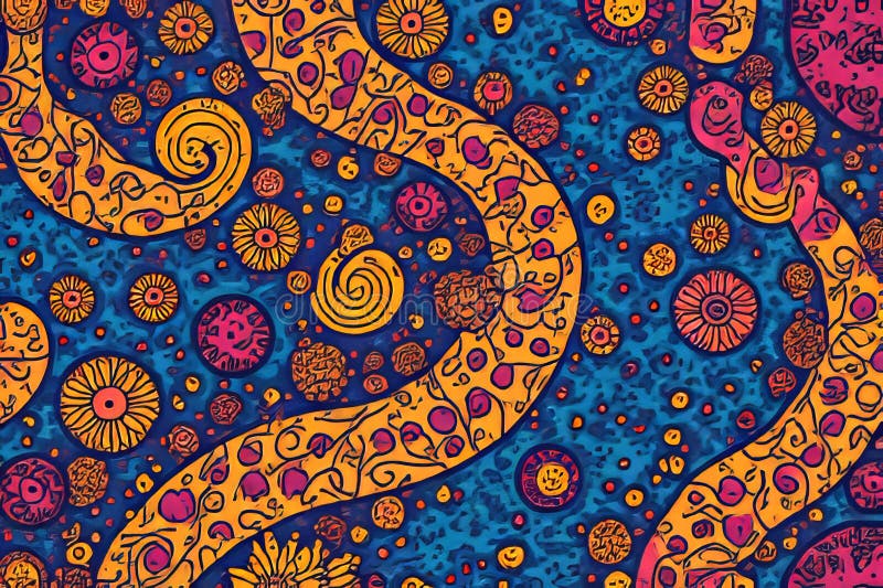 Captivating Abstract Circular Pattern Design a Vibrant Decorative Motif ...