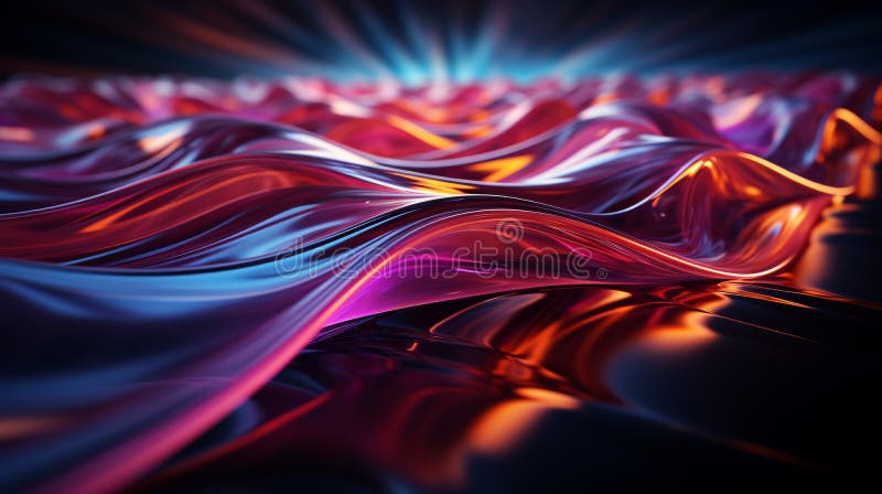Dynamic and Abstract Pattern of Energy Light Lines Flowing in a Variety ...
