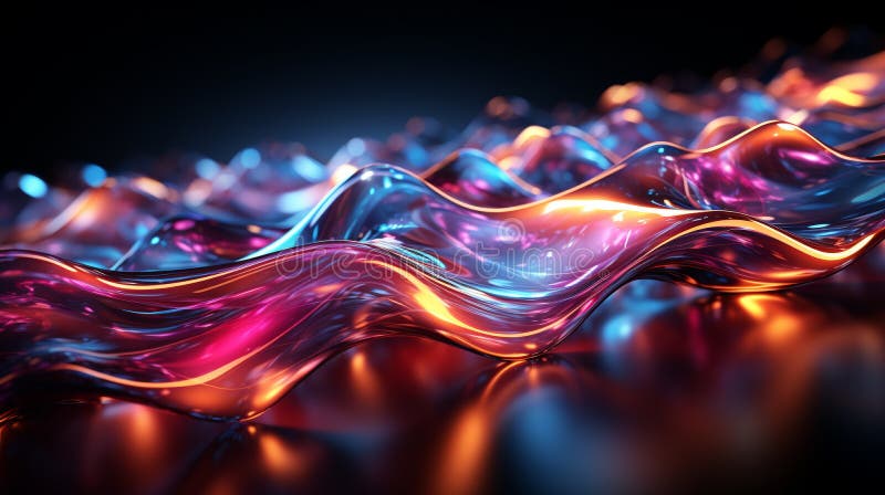 Dynamic and Abstract Pattern of Energy Light Lines Flowing in a Variety ...