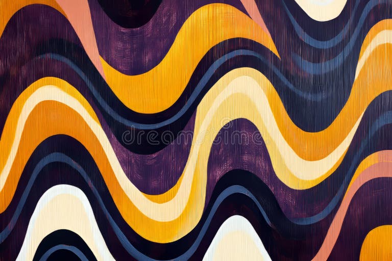 A Dynamic and Abstract Pattern of Interwoven Wavy Lines in Bold ...