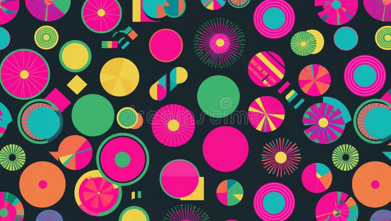 Radial Circular White Pattern on Black Background. Circle Design ...