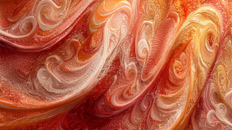 Dynamic Abstract Patterns Featuring Blazing Orange and Red Tones. Stock ...