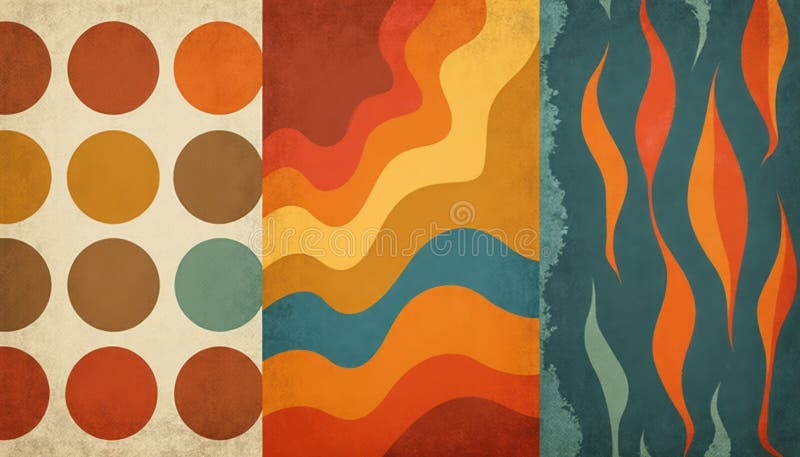 Dynamic Abstract Patterns in Warm Earthy Tones Stock Photo - Image of ...