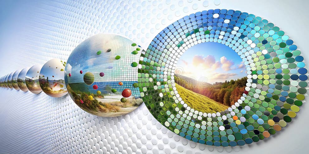 Dynamic Abstract Pixel Art a Captivating Visual Exploration of Round ...