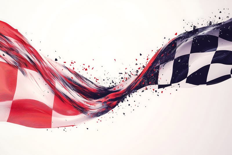Dynamic Abstract Racing Flags in Motion Stock Illustration ...