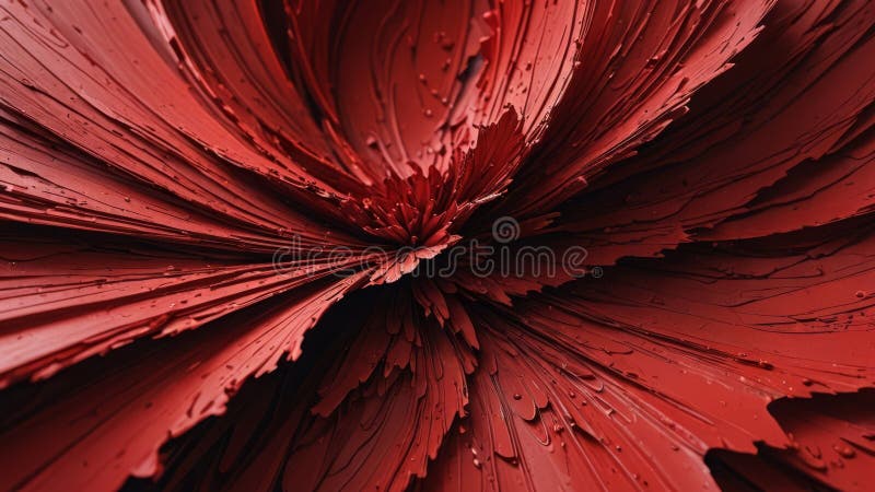 A Dynamic, Abstract Red Composition with Textured Layers and Droplets ...