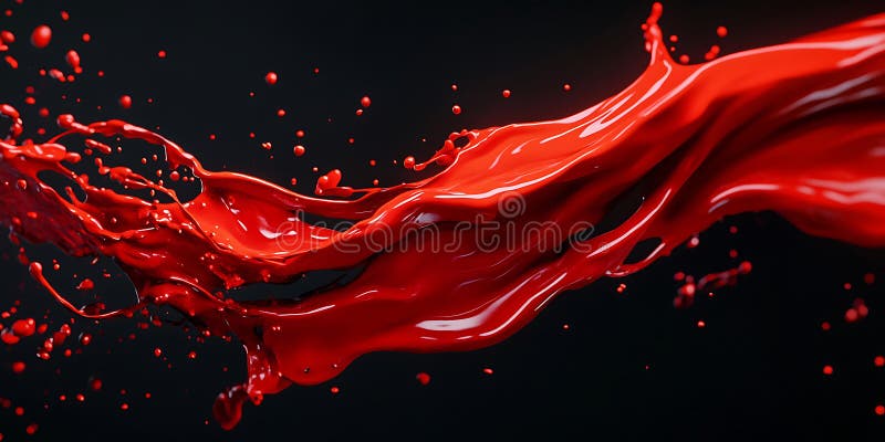 Dynamic Abstract Red Paint Splash Frozen in Motion for Bold Art ...