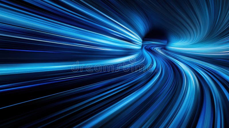 A Dynamic, Abstract Representation of Movement through a Blue Tunnel of ...
