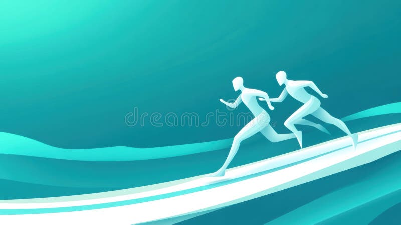 Dynamic Abstract Runners in Motion, AI Stock Image - Image of fluid ... Dynamic Abstract Runners in Motion, AI Stock Image - Image of fluid ...