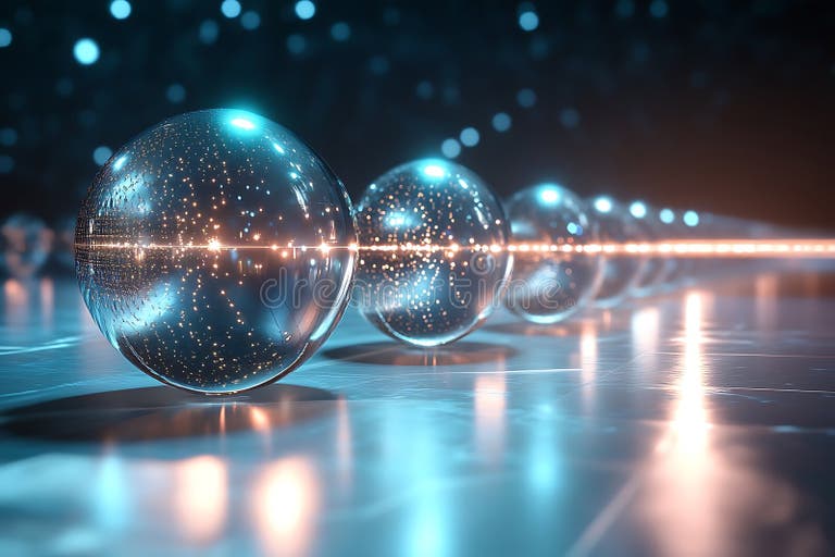 Dynamic Abstract Scene with Blue Rectangular Prisms and Pink Cubes ...