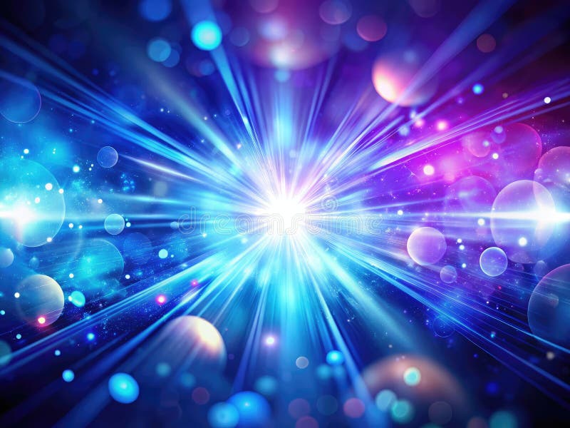 Dynamic Abstract SciFi Light Loop a Stunning BlueVioletWhite Bokeh ...