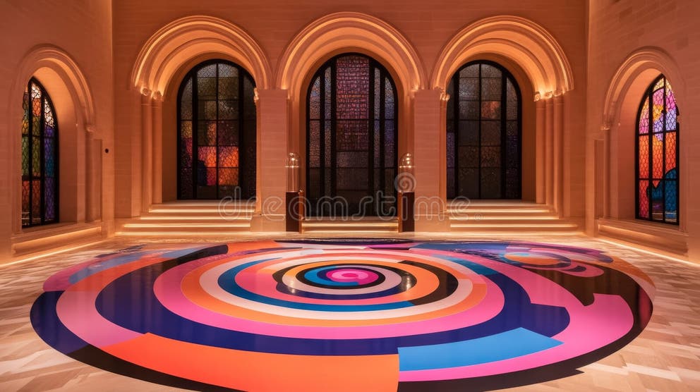 Dynamic Abstract Seating Configuration in Interior Design Stock Photo ...