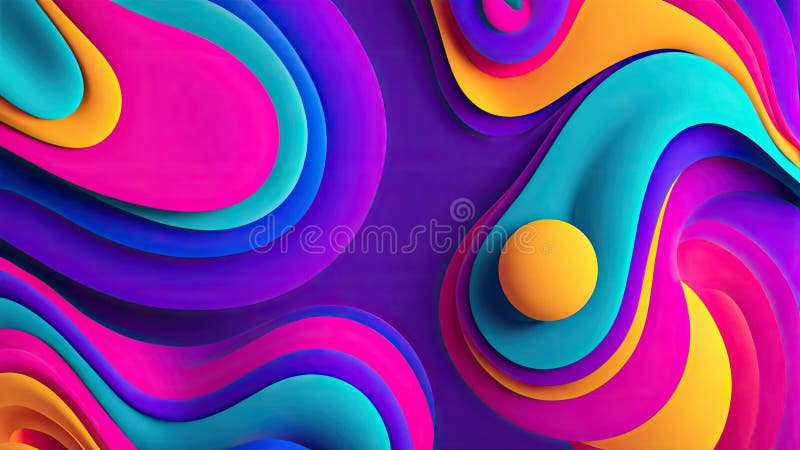 Dynamic Abstract Shapes with Fluid Transitions and Vibrant Color ...