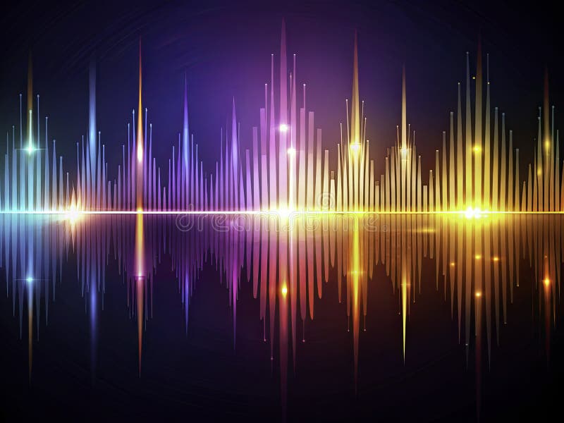 Dynamic Abstract Sound Waves Futuristic Audio Visualization Photography ...