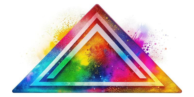Dynamic Abstract Spray Paint Triangles a Vibrant Warning Pattern for ...