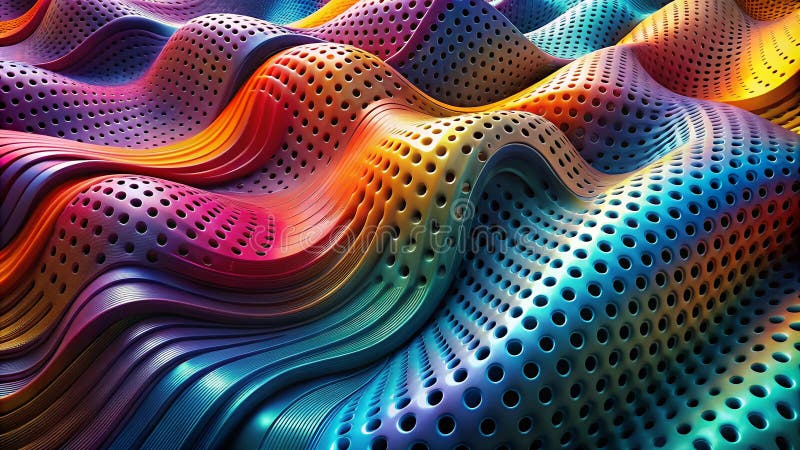 Dynamic Abstract Surface with Perforations a Striking Visual for Modern ...