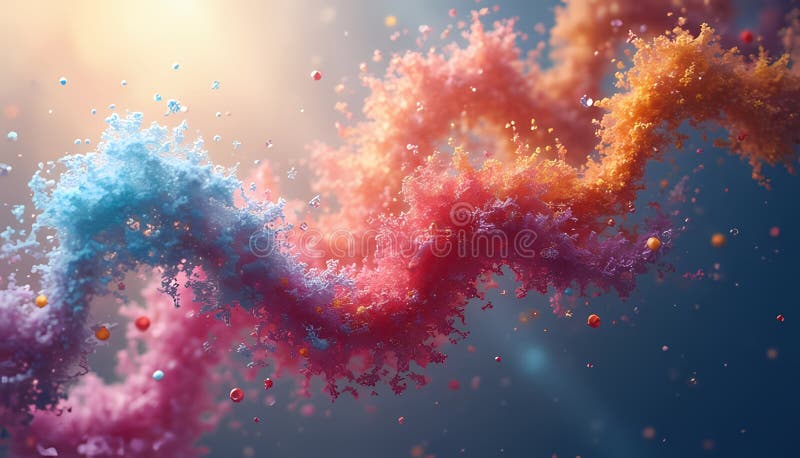 Colorful Abstract Swirls and Particles Motion Graphics Background Stock ...