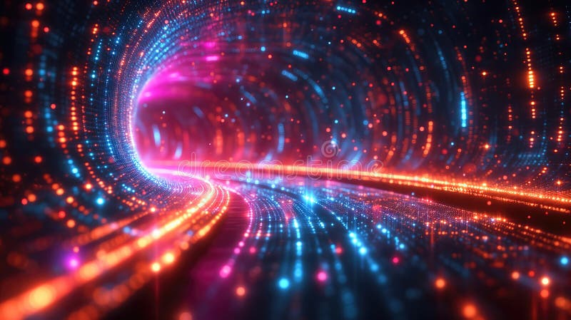 Dynamic Abstract Technology Background Illustration Stock Illustration ...