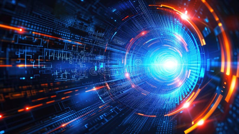 Dynamic Abstract Technology Background Illustration Stock Illustration ...