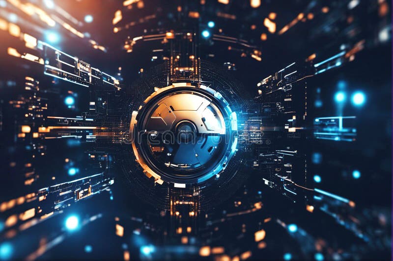 Dynamic Abstract Technology Background Illustration Stock Illustration ...