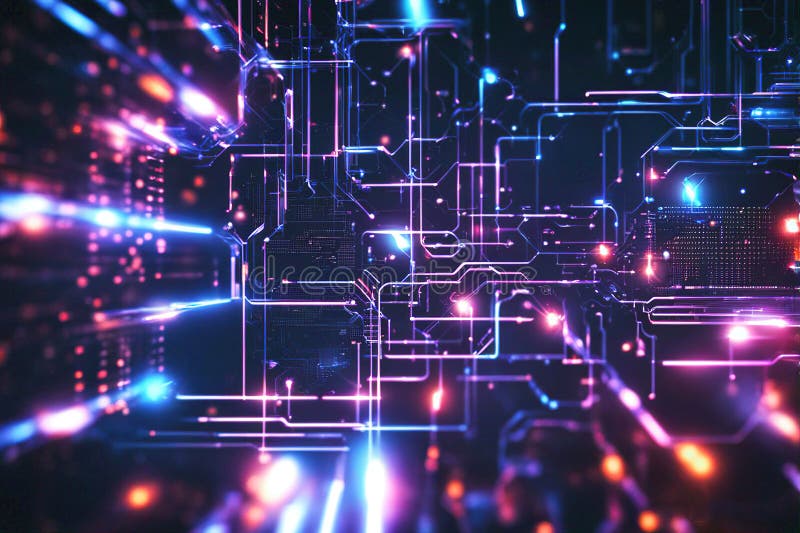 Dynamic Abstract Technology Background Illustration Stock Illustration ...