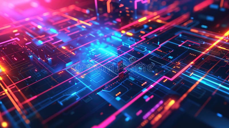 Dynamic Abstract Technology Background Illustration Stock Illustration ...