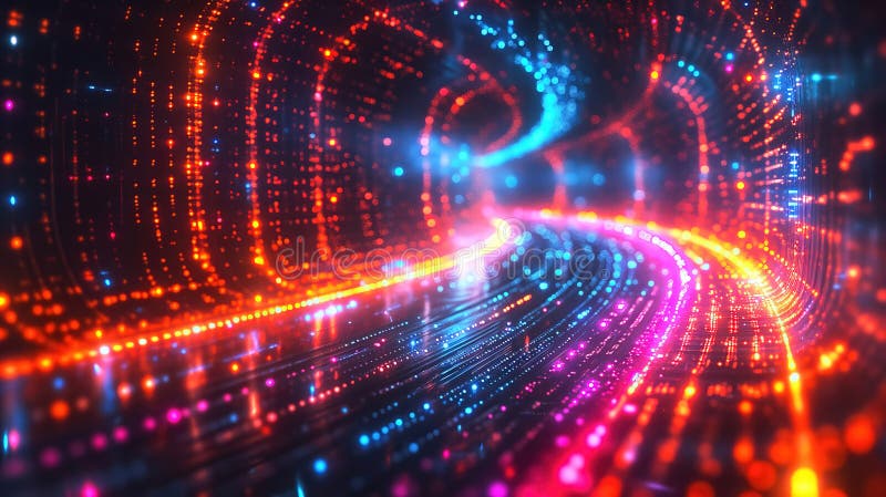 Dynamic Abstract Technology Background Illustration Stock Illustration ...