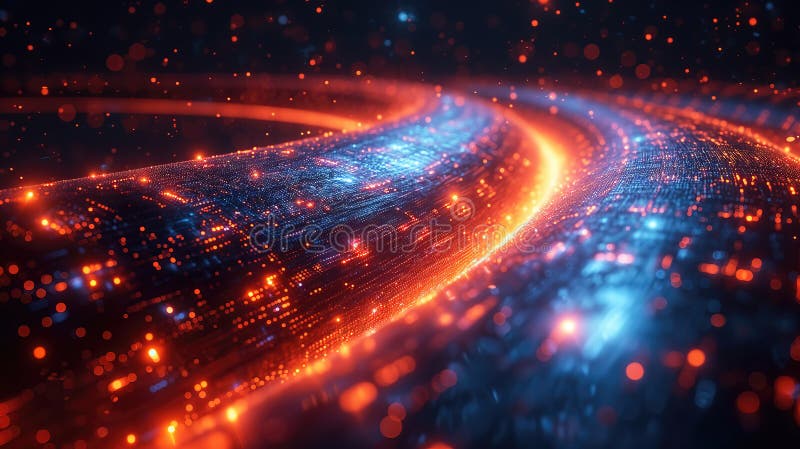 Dynamic Abstract Technology Background Illustration Stock Illustration ...