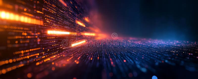 Dynamic Abstract Technology Background with Vibrant Lights and Lines ...