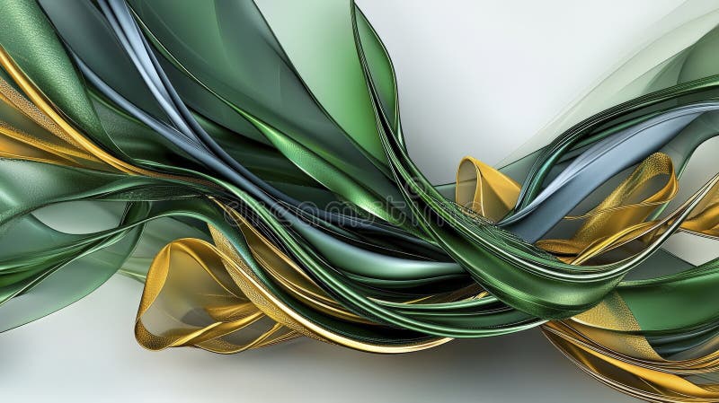Dynamic Abstract Twisted Rings Artwork Digital Space Graphic Design ...