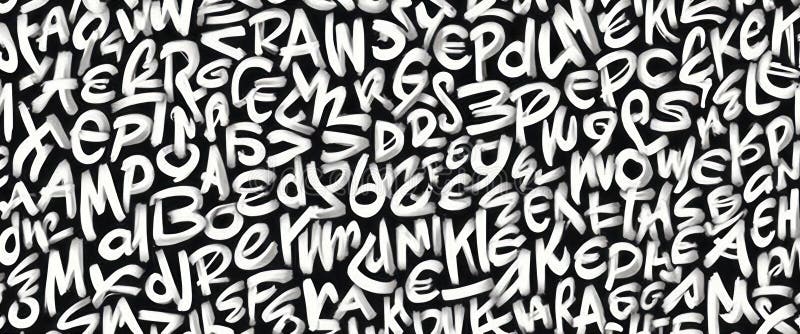 Dynamic Abstract Typography Pattern Stock Image - Image of pattern ...