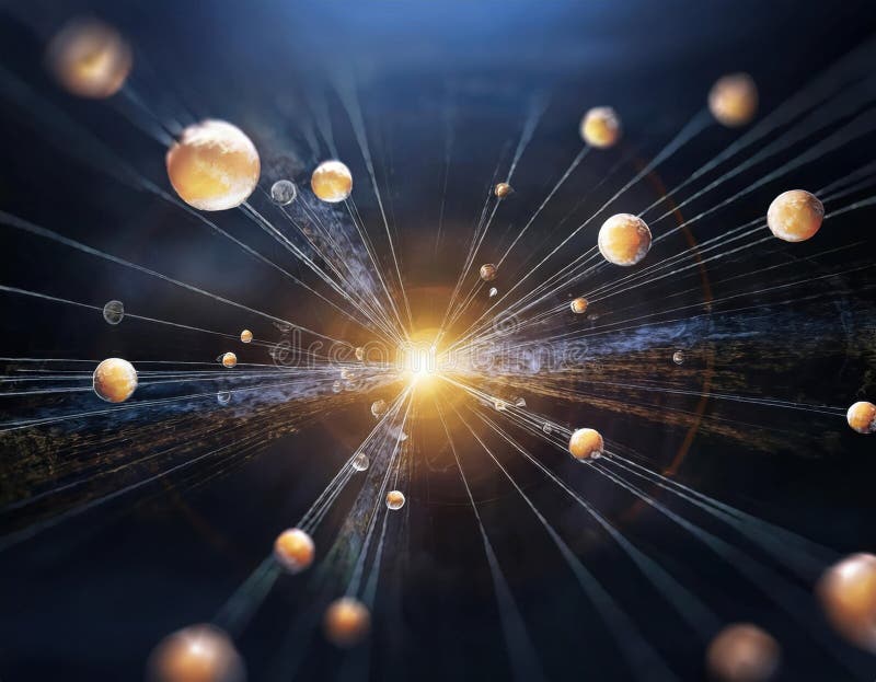 Dynamic Abstract Visualization of Energy Particles Radiating Outward ...