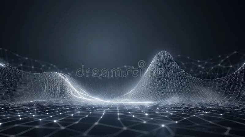 Abstract Network Landscape Visualization Stock Illustration ...