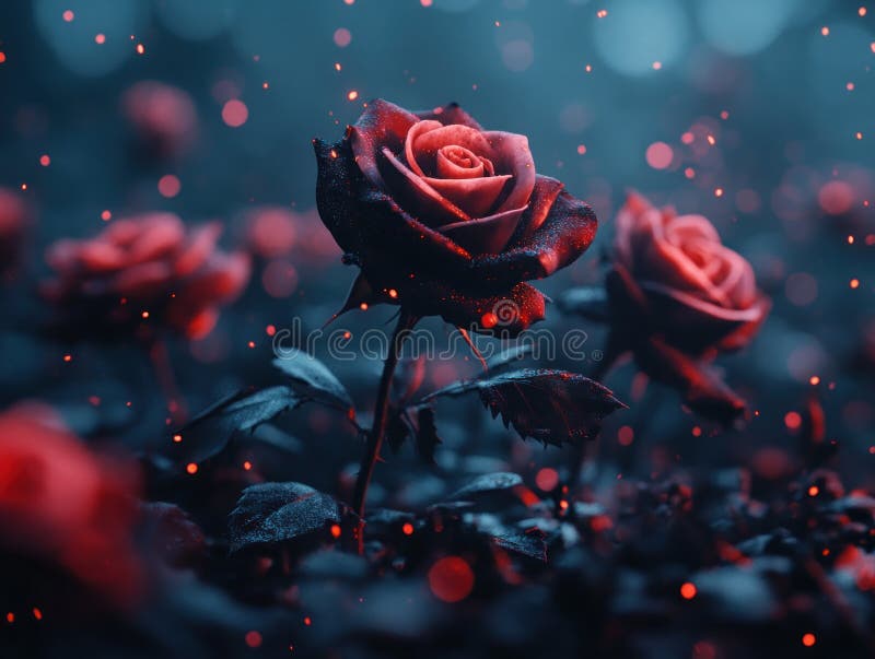 Enthralling Visuals of Rose Blossoms in a Dynamic Abstract Composition ...