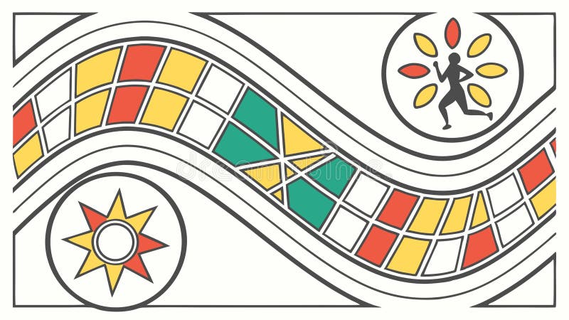 Dynamic Abstract Wave with Silhouetted Runner, Motion Art, Vector ...