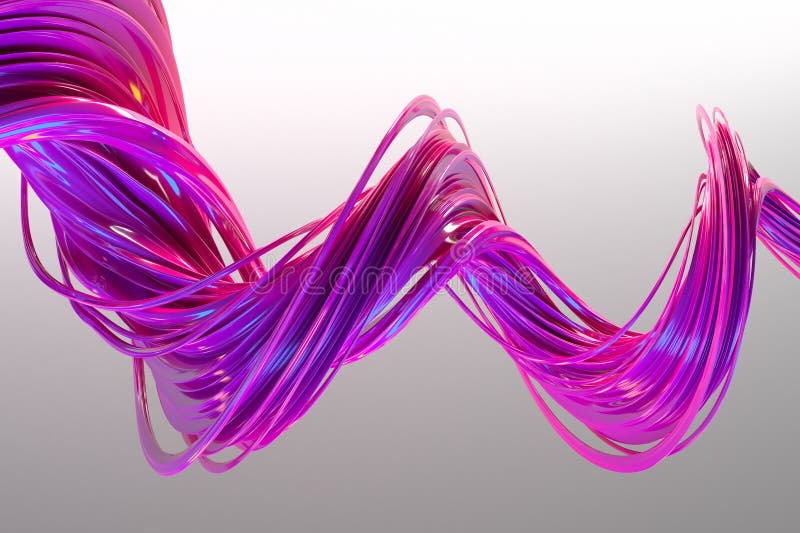 Dynamic Abstract Wave of Vibrant Pink and Purple Ribbons, Perfect for ...