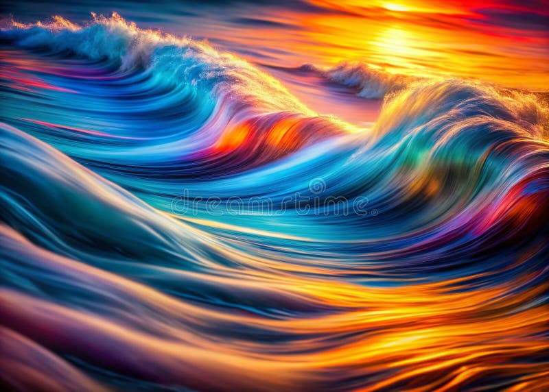 Dynamic Abstract Wave Wallpaper Vibrant Long Exposure Texture for ...