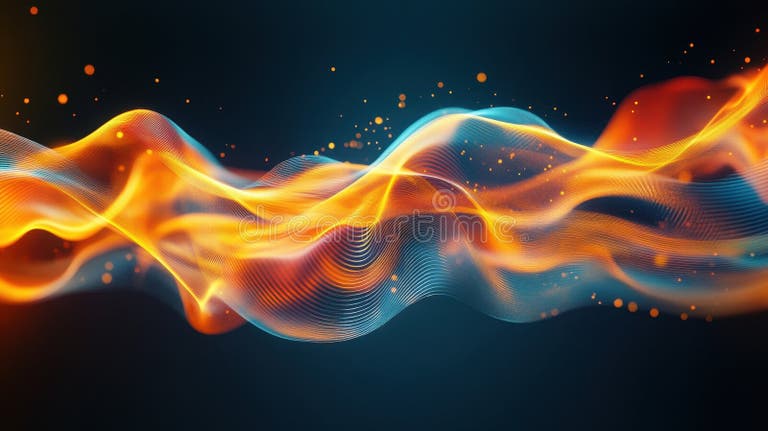 Dynamic Abstract Waveform Background Design Stock Image - Image of ...