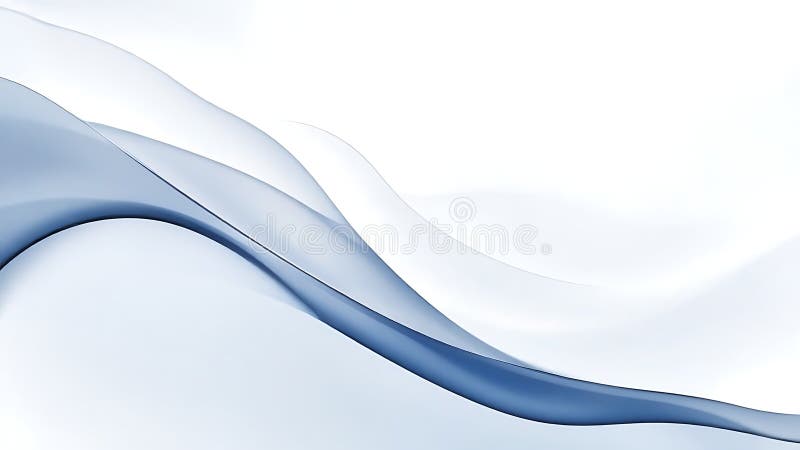 Dynamic Abstract Waves of Blue and White Translucent Flowing Lines ...