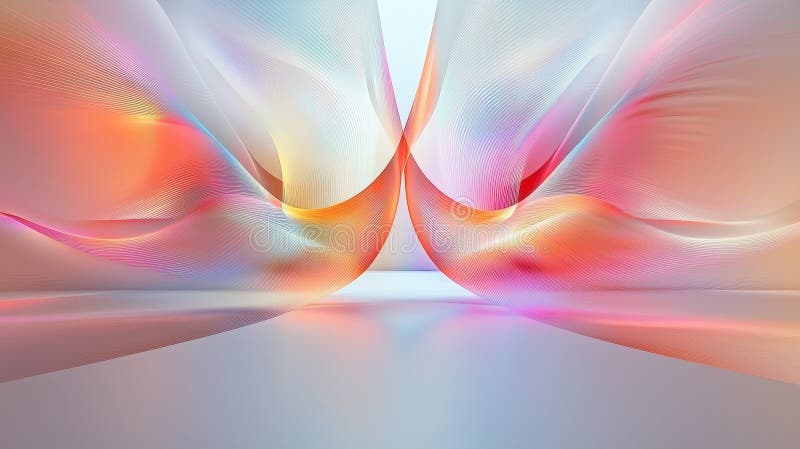 Dynamic Abstract Waves Digital Art Vivid Colors Modern Design Artistic ...