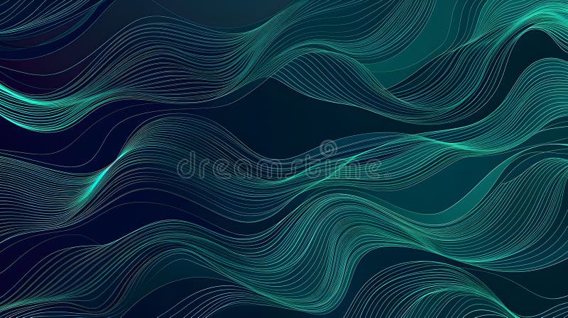 Abstract Wave Pattern with Fluid Lines and Gradient Colors Stock Image ...