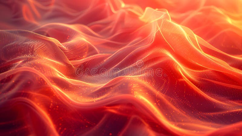 Dynamic Abstract Waves Made by Red Fabric in Elegant Motion Stock Photo ...