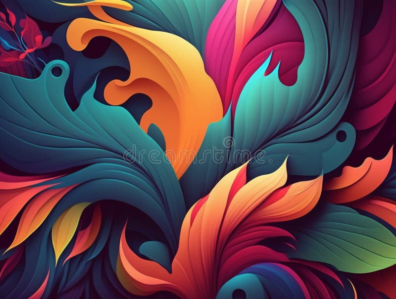 Dynamic Abstract Wavy Rainbow Wallpaper Background, Moveable Organic ...